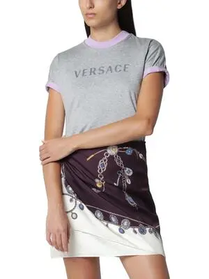 Versace Reversible Cotton Jersey T-shirt - Grey