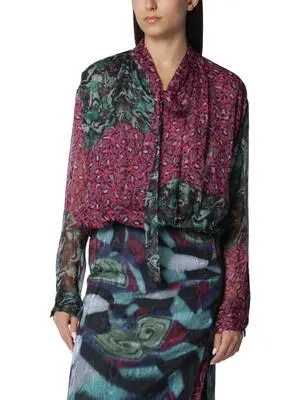 Dries Van Noten Printed Silk Blouse - Multicolor