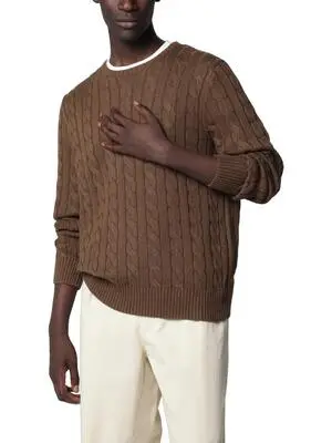 Polo Ralph Lauren Cable-knit Cotton Crewneck Sweater - Beige