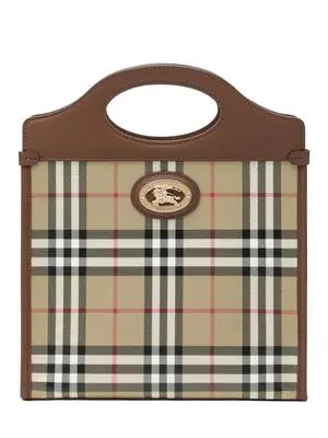 Burberry Burberry Mini Bag In Archive Beige Canvas And Calfskin Leather With Horseferry Print Beige