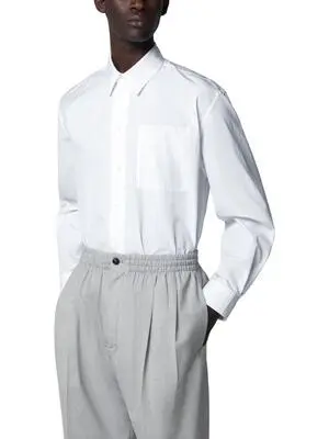Bottega Veneta Pinstriped Cotton Shirt - White