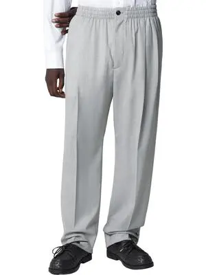 Bottega Veneta Light Mélange Wool Trousers - Grey