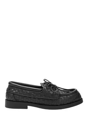 Bottega Veneta Pier Boat Shoes In Espresso Calfskin - Brown