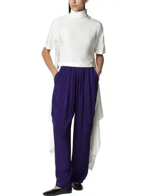 Alaïa Asymmetric Viscose Cady Top - White