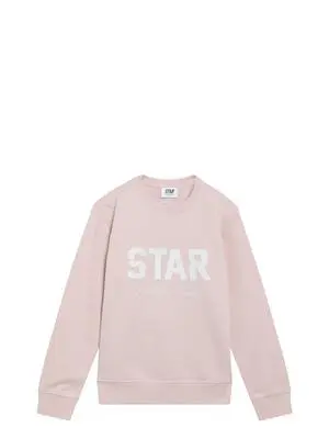 GOLDEN GOOSE Cotton Sweatshirt With Logo Print - Pink
