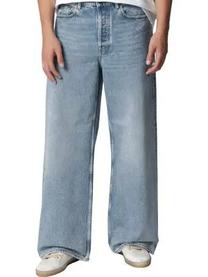 GOLDEN GOOSE Wide Leg Light Wash Jeans - Blue