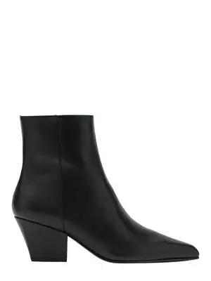 Paris Texas Jane Ankle Boots In Calfskin Leather - Black