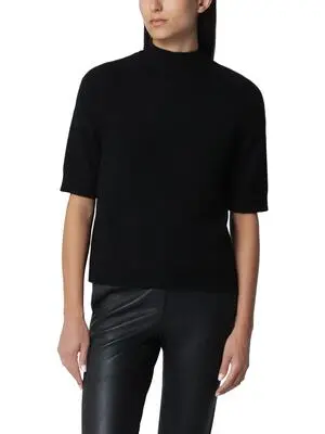 Loulou De Saison Cashmere Mock Neck Sweater - Black