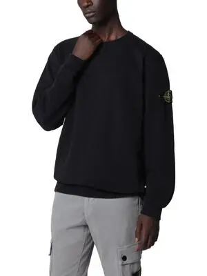 Stone Island Cotton Crewneck Sweatshirt - Black