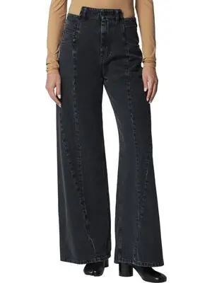 MAISON MARGIELA Maison Margiela Wide-Leg Jeans With Cut-Out Detail Black