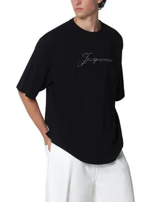 Jacquemus Cotton-blend Logo T-shirt - Black