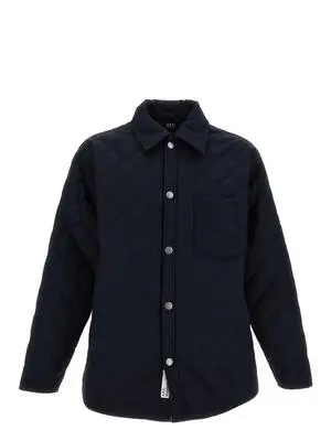 A.p.c. Georges Quilted Wool Blend Jacket - Blu