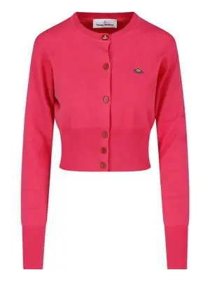 VIVIENNE WESTWOOD Orb Crop Cardigan - Red