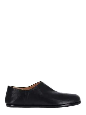 MAISON MARGIELA Leather Slip-on Tabi Shoes - Black