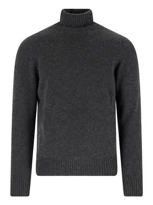 DRUMOHR High-Neck Cashmere Sweater Gray