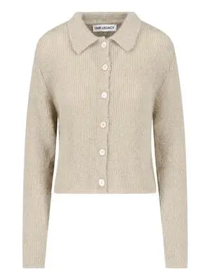 Our Legacy Our Legacy Soft Sage Fuzzy Cardigan Beige