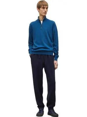 Johnstons Of Elgin Lewi Dark Tapered Cahmere Jogger - Navy