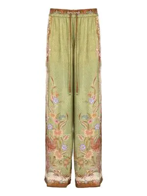 Zimmermann Indra" Wide Leg Trousers - Green