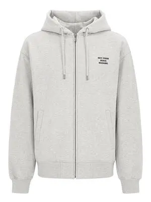 Drole De Monsieur Felpa Con Zip E Cappuccio - Grey