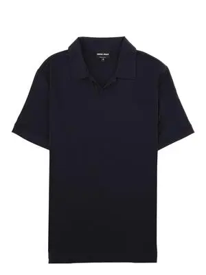 Giorgio Armani Polo In Jersey Di Viscosa Stretch - Blue