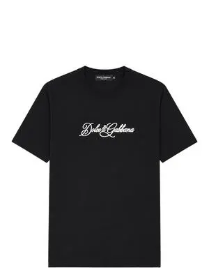 Dolce & Gabbana T-shirt In Cotone - Black