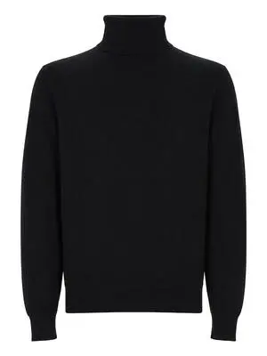 TOM FORD Dolcevita In Pura Lana A Maglia Fine - Black