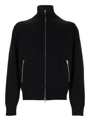 TOM FORD Tom Ford Merino Wool Zip-Up Knit With Patch Details