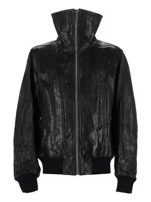 Rick Owens Dracuflight Leather Jacket - Black
