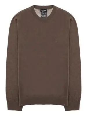 Giorgio Armani Maglia In Lana Vergine - Brown