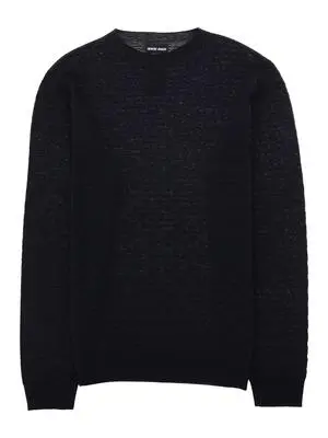 Giorgio Armani Virgin Wool Crewneck Sweater - Blue