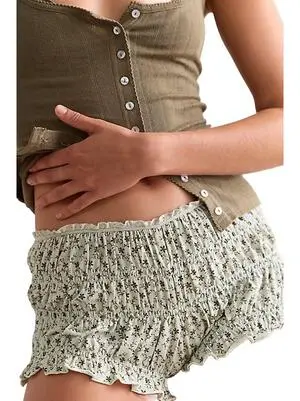 Free People Intimately All Yours Slip Shorts - Frosted Mint Combo