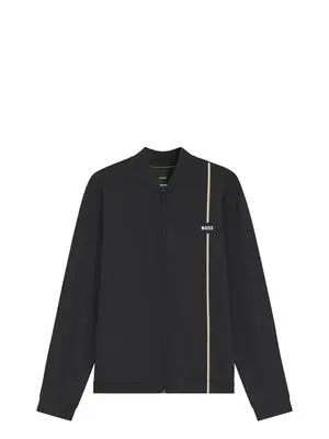 BOSS Active Zip-up Sweatshirt With Moisture Management - Black