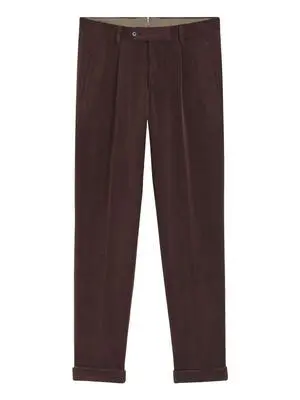 BOSS Tapered-fit Cotton-blend Corduroy Pants - Light Brown