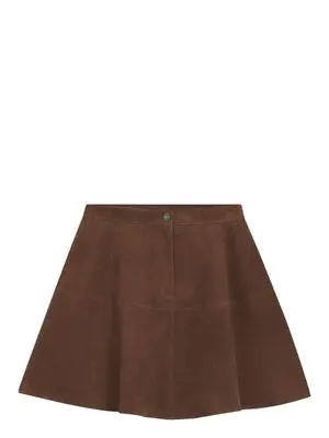 Hugo Suede A-line Skirt - Patterned