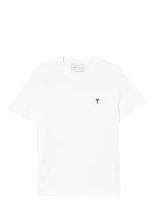 AMI Paris De Coeur Cotton T-shirt - White