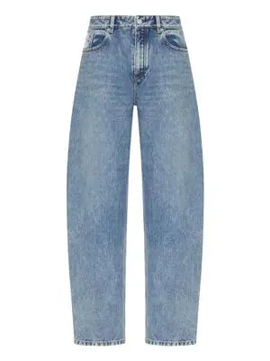 Alaïa Round Denim Jeans - Blue