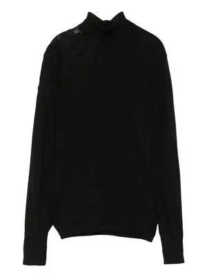 Ermanno Scervino Wool Turtle-neck Sweater - Black