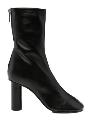 Paris Texas Alice Leather Ankle Boots With Stiletto Heel - Black