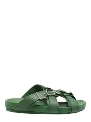 Loewe Fussbett Leather Sandals With Buckled Straps - Green