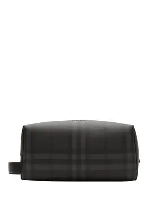 Burberry Check Washbag - Grey