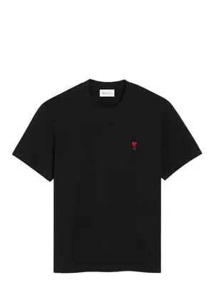 AMI Paris De Coeur Cotton T-shirt - Black