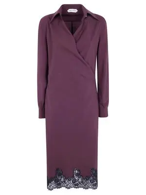 Alberta Ferretti Midi Dress - Red
