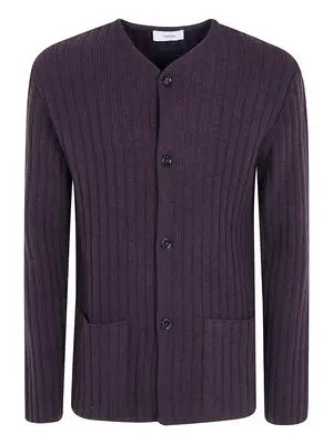 LARDINI Wool-cashmere Blend Cardigan - Brown
