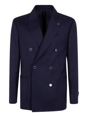 LARDINI Wool Jacket - Blue