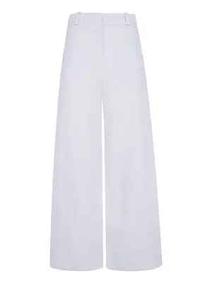 Giorgio Armani Silk Wide Leg Trousers - White