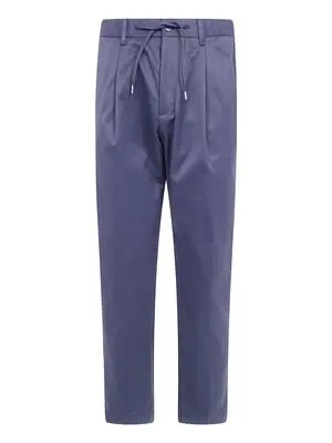 Herno Classic Pleated Polyester Trousers - Blue