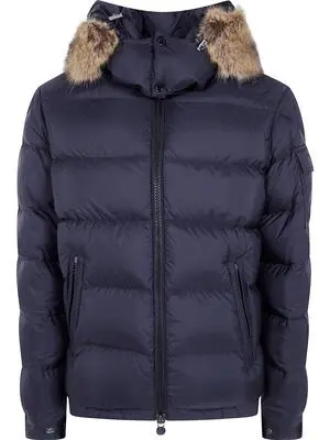 Moncler Maya Hooded Down Jacket - Black