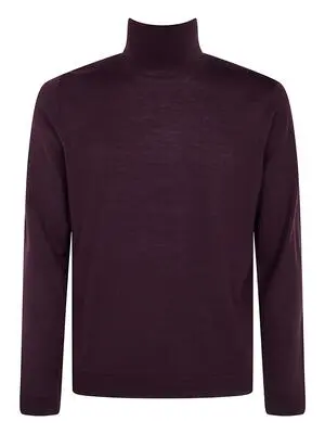 NUUR Wool Turtle Neck Sweater - Pink