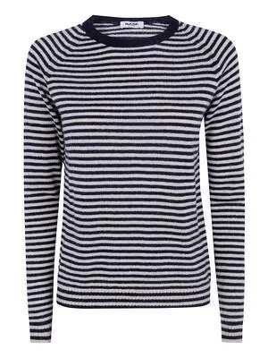 BASE BASE Striped Round Neck Sweater