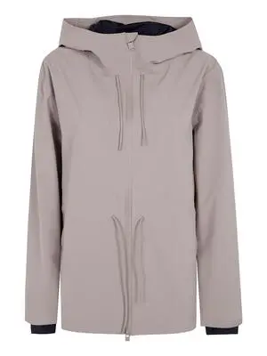 Rains Hooded Shell String Jacket - Beige